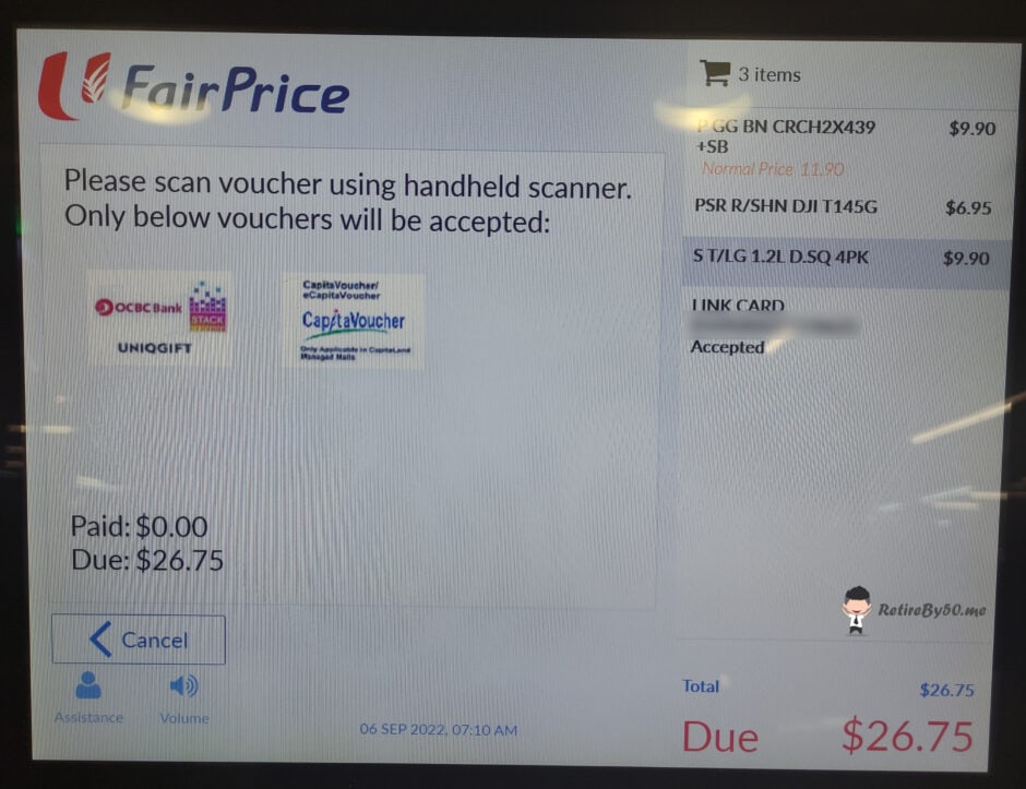 How to use your Trust Bank Fairprice vouchers at self-checkout counters ...