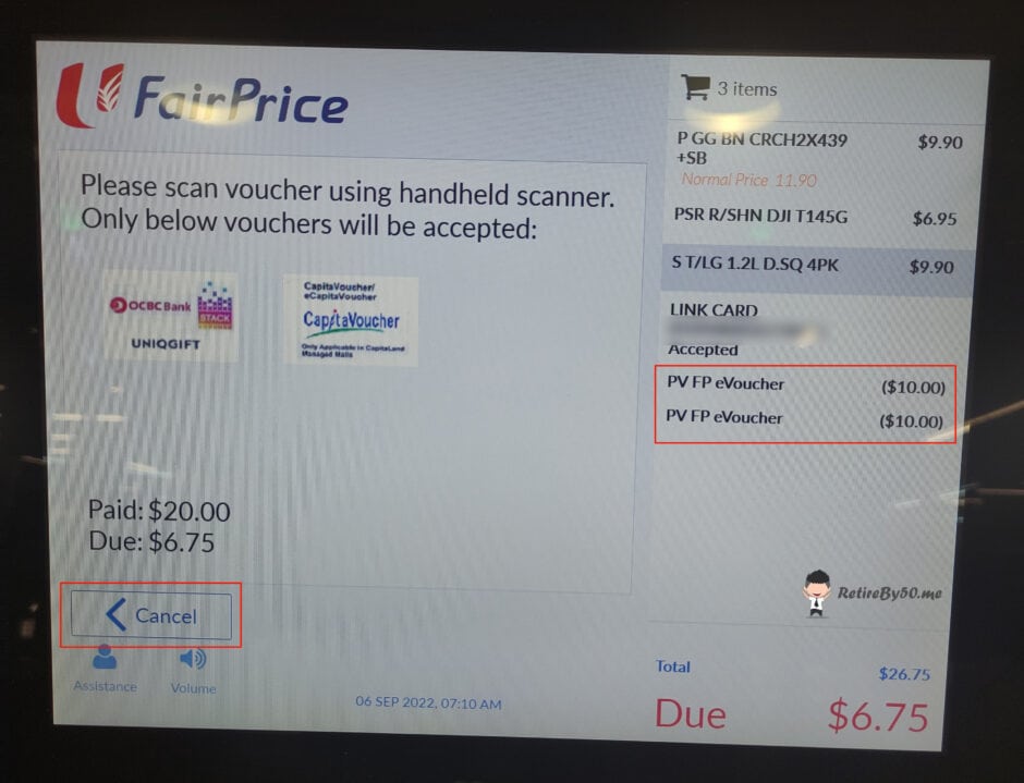 How to use your Trust Bank Fairprice vouchers at self-checkout counters ...