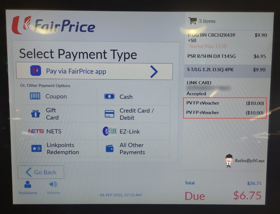 How to use your Trust Bank Fairprice vouchers at self-checkout counters ...